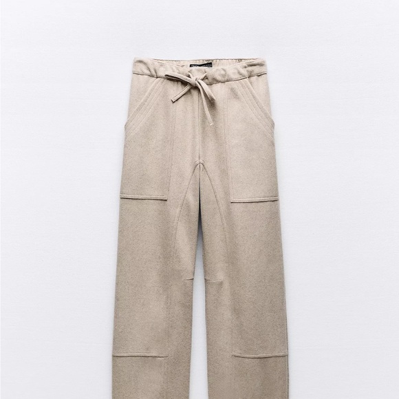 Zara | Pants & Jumpsuits | Zara Felt Tan Pants | Poshmark